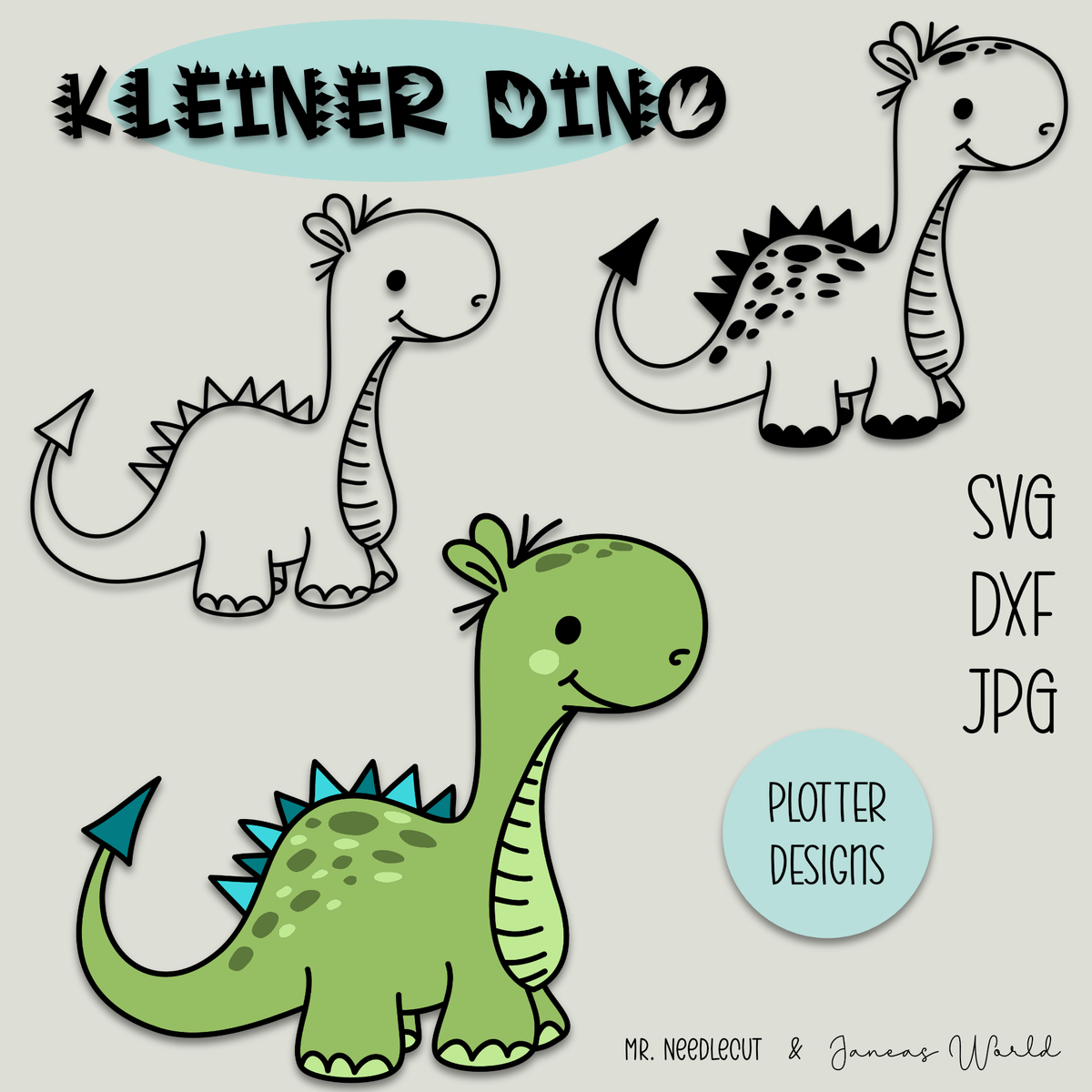 Kleiner Dino -Plottervorlagen , Plotterdateien – Janeas World