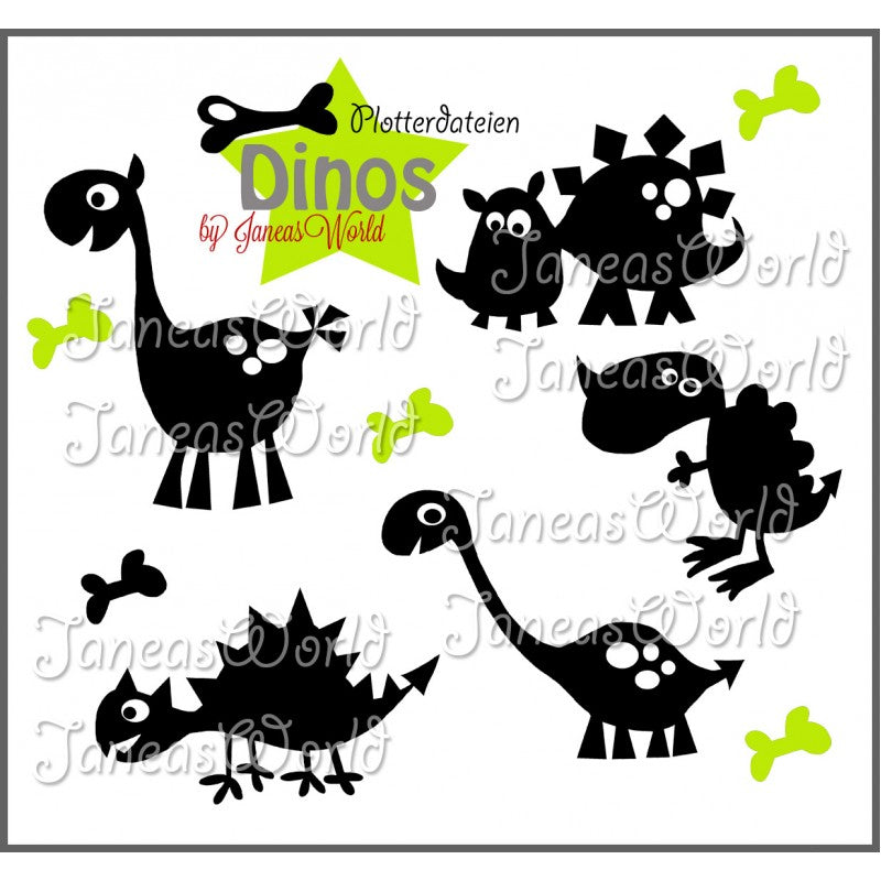 Plottervorlagen Dinos, Plotterdateien – Janeas World