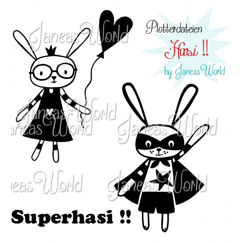 Plottervorlagen SUPERhasi, Plotterdatei – Janeas World